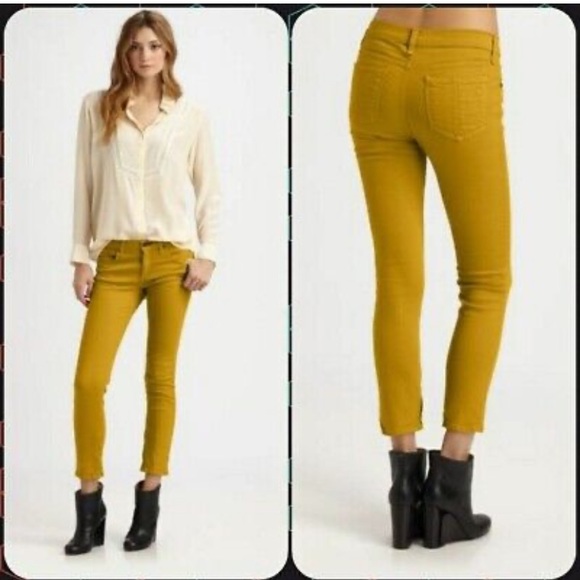 rag & bone | Jeans | Rag Bone High Rise Skinny Mustard Yellow Sz 24 ...